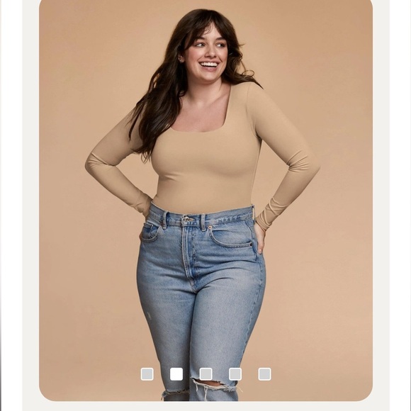 nuuds | Tops | New Nuuds Square Neck Bodysuit Darylann Denner | Poshmark